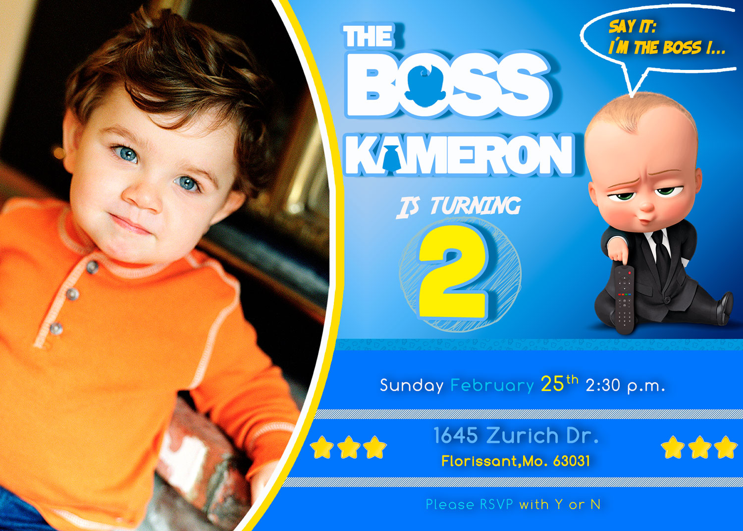 The Boss Baby Birthday Invitation - oscarsitosroom