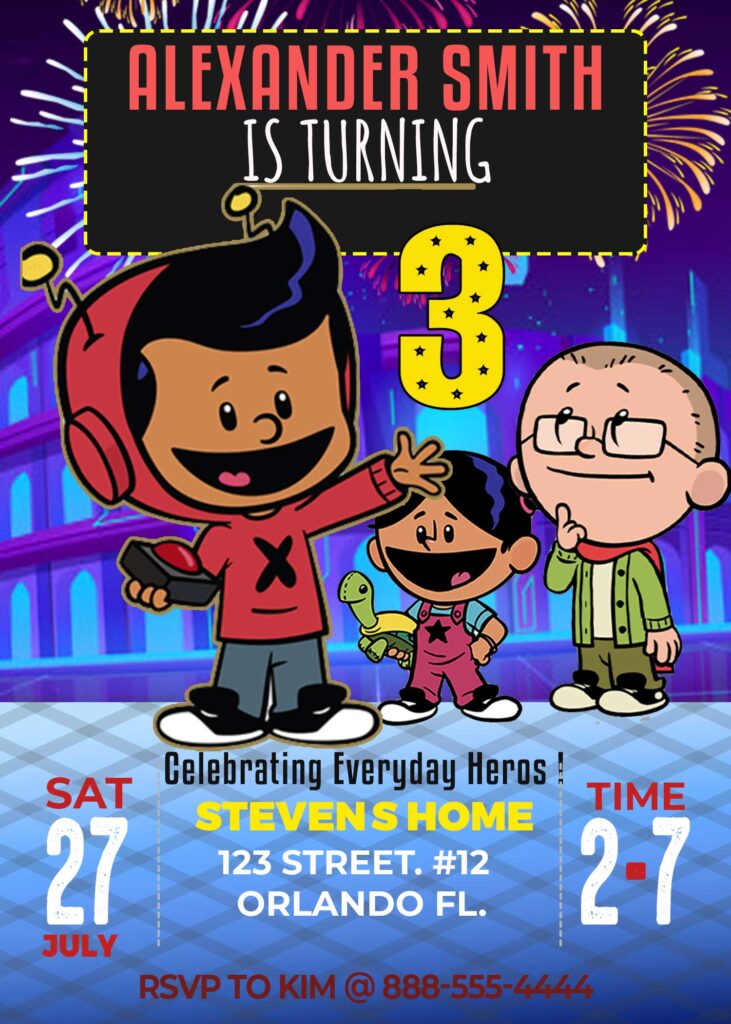 Xavier Riddle Birthday Invitation - oscarsitosroom