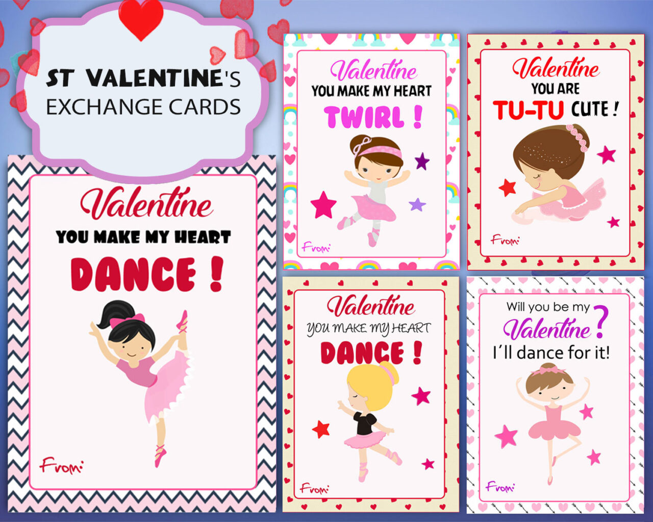 Ballerina Valentines Day Cards - oscarsitosroom