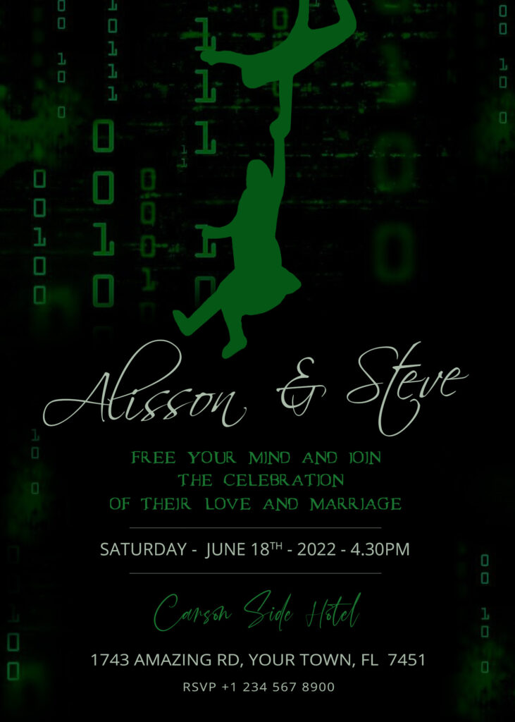Matrix Wedding Invitation - oscarsitosroom