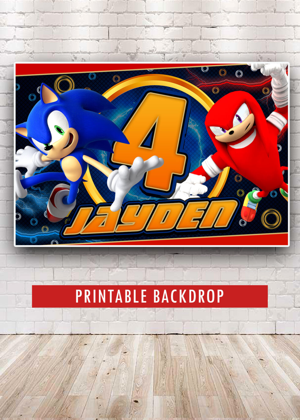 Sonic Birthday Backdrop great price 5.99$