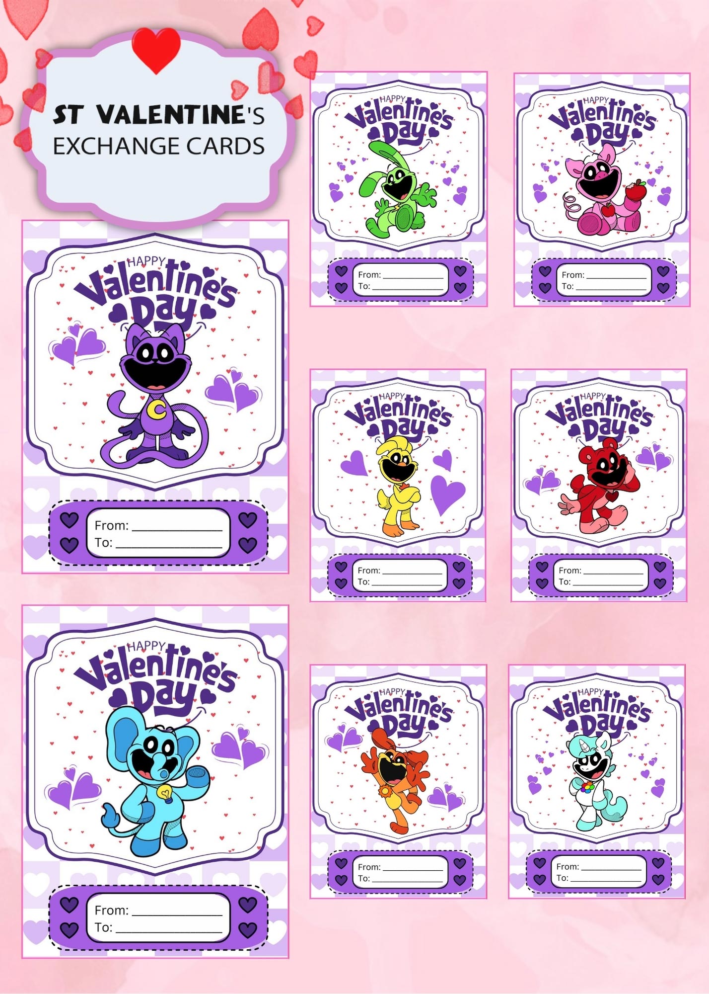 Smiling Critters Valentines Day Cards - oscarsitosroom